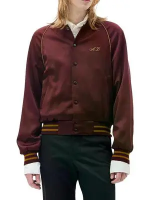 ANN DEMEULEMEESTER Embroidered Bomber Jacket - Red