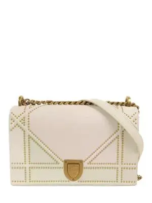 Dior Dioama Studded Shoulder Bag - White