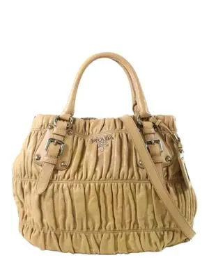 Prada Nappa Gaufre Tote Bag - Neutrals