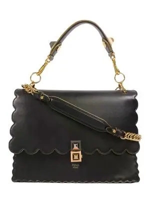 Fendi Kan I Scalloped Tote Bag - Black