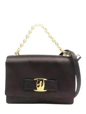 FERRAGAMO Vara Bow Shoulder Bag - Black