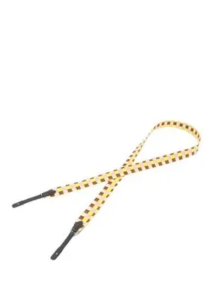 Hermès Check-pattern Canvas Shoulder Strap - Yellow