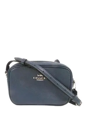 COACH VINTAGE Grained Leather Shoulder Bag - Blue