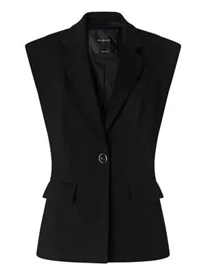Pinko Sleeveless Single-breasted Waistcoat - Black