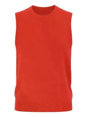 Malo Sleeveless Cashmere Sweater - Red