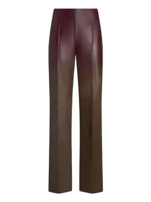 Etro Degradé Leather Trousers - Brown