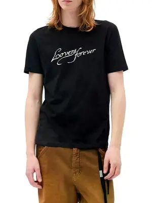 ANN DEMEULEMEESTER Baptist Slogan-print T-shirt - Black