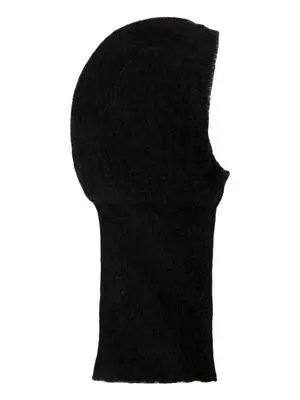 ANN DEMEULEMEESTER Ribbed Knit Balaclava - Black