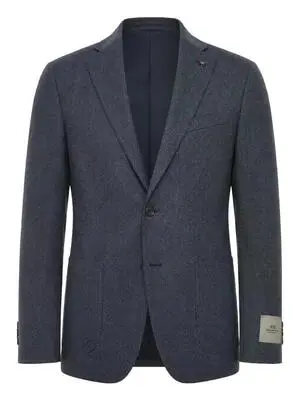 Corneliani Single-breasted Patch-pocket Blazer - Blue
