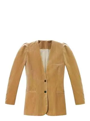 Isabel Marant Étoile Fereole Velvet Pinstripe Jacket - Yellow