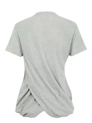 Loewe Anagram Embroidered Draped T-shirt - Grey