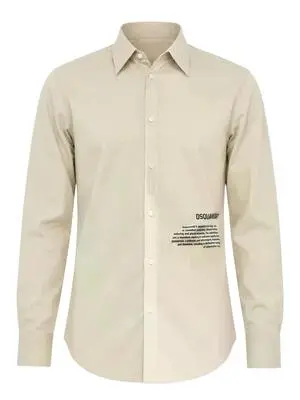 Dsquared2 Logo-print Poplin Shirt - Neutrals