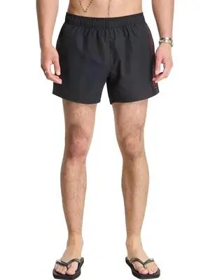 Hugo Tiki Logo-print Swim Shorts - Black