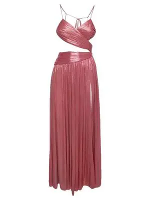Retrofete Aglaia Pleated Maxi Dress - Pink