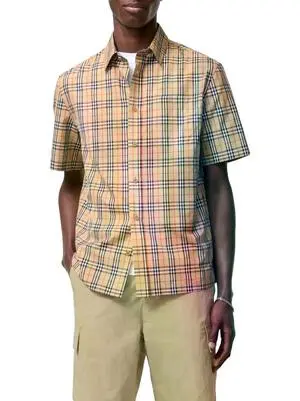 Burberry Relaxed-fit Check Cotton Shirt - Neutrals
