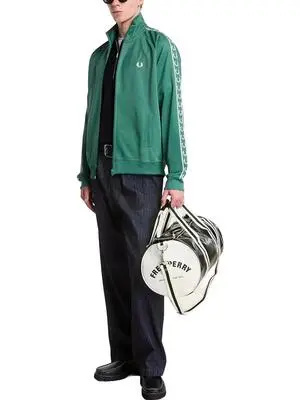 Fred Perry Logo Detail Zip-up Sweatshirt - Green