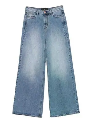 3x1 The Kat Darted Wide-leg Jeans - Blue