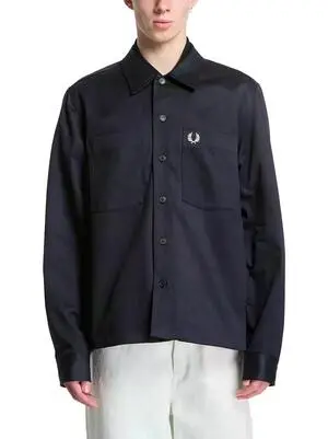 Fred Perry Twill Overshirt - Blue