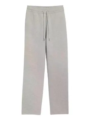 AMI Paris Cotton Track Pants With De Coeur - Grey