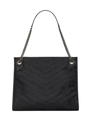 Saint Laurent Niki Leather Tote Bag - Black