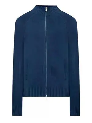 Brunello Cucinelli Zip-up Raglan-sleeve Cardigan - Blue