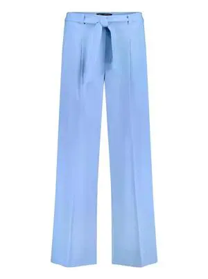 BETTY BARCLAY Belted Pleated Trousers - Blue