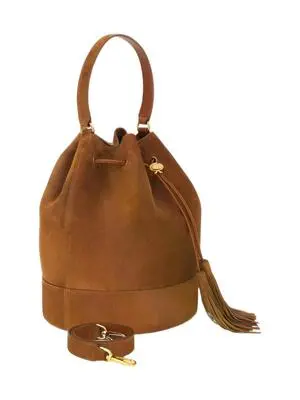 GIANVITO ROSSI Sienna 22 Suede Bucket Bag - Brown