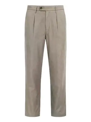 RE-HASH Slim-fit Pleated Trousers - Neutrals