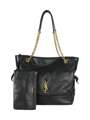 Saint Laurent Quilted Lambskin Jamie Shopping Tote - Black