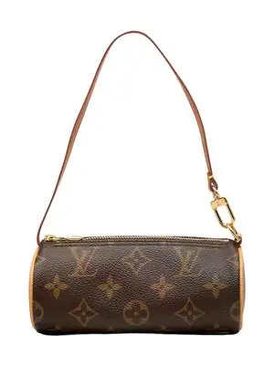 LOUIS VUITTON Monogram Papillon Pochette Handbag - Brown
