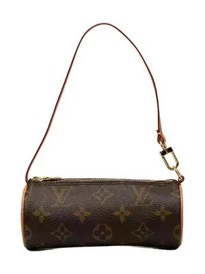 LOUIS VUITTON Monogram Papillon Pochette Handbag - Brown