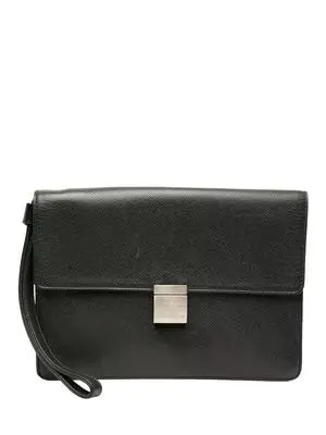 LOUIS VUITTON 2004 Taiga Selenga Clutch Bag - Black