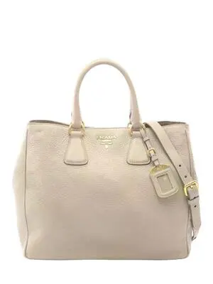 Prada Vitello Daino Satchel - Neutrals