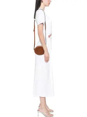 Celine Small Calfskin Cuir Triomphe Oval Crossbody Bag - Brown