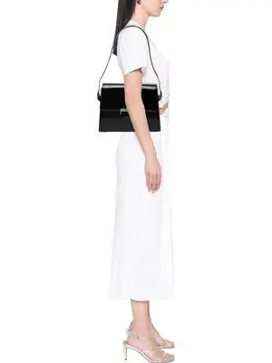 Saint Laurent 20th Century Patent Shoulder Bag - Black