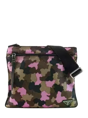 Prada Camouflage Tessuto Crossbody Bag - Brown