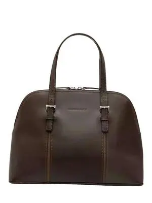 Burberry Leather Dome Handbag - Brown