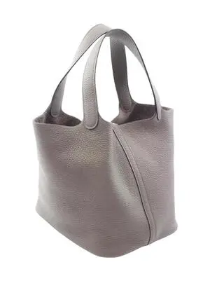 Hermès Clemence Picotin Lock 22 Handbag - Grey