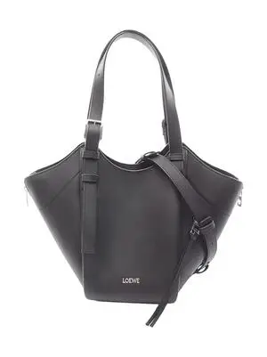 Loewe Leather Hammock Flip Bag Satchel - Black
