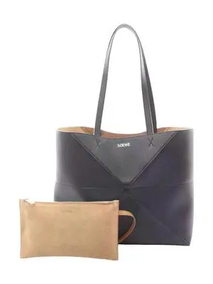 Loewe Medium Fold Tote Bag - Black