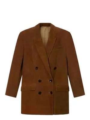 MARANT ETOILE Corduroy Double-breasted Jacket - Brown