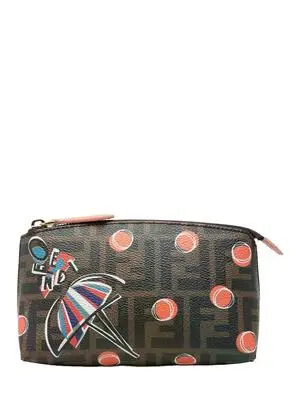 Fendi Zucca Monogram Pouch - Brown