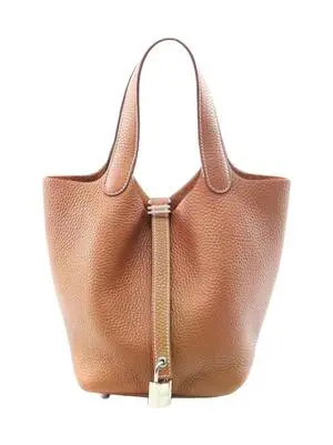 Hermès Hermès Clemence Picotin Lock 18 Handbag Brown