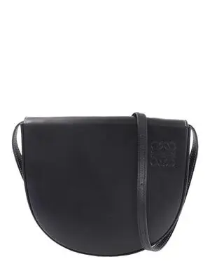 Loewe Anagram Embossed Shoulder Bag - Black