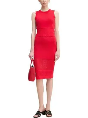 GAUDI Scalloped Knit Vest - Red