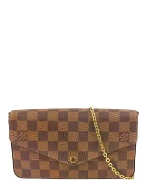 LOUIS VUITTON Pochette Felicie Damier Cross Body Bag - Brown