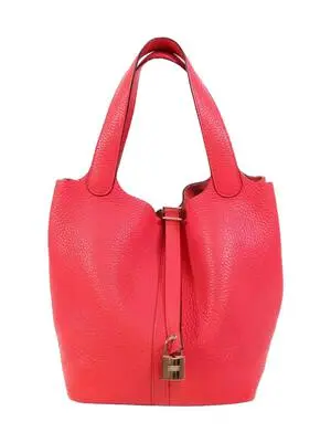 Hermès Hermès Picotin Clemence Tote Bag Red