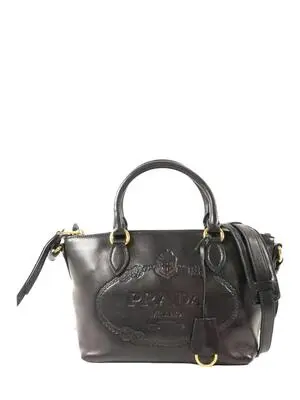 Prada Glace Calf Tote Bag - Black