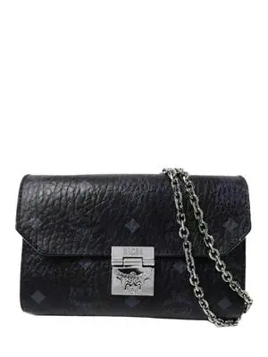 Mcm Millie Visetos Shoulder Bag - Black
