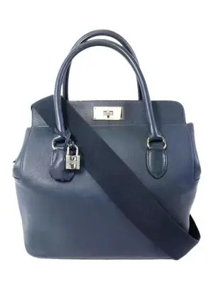 Hermès 26 Toolbox Shoulder Bag - Blue